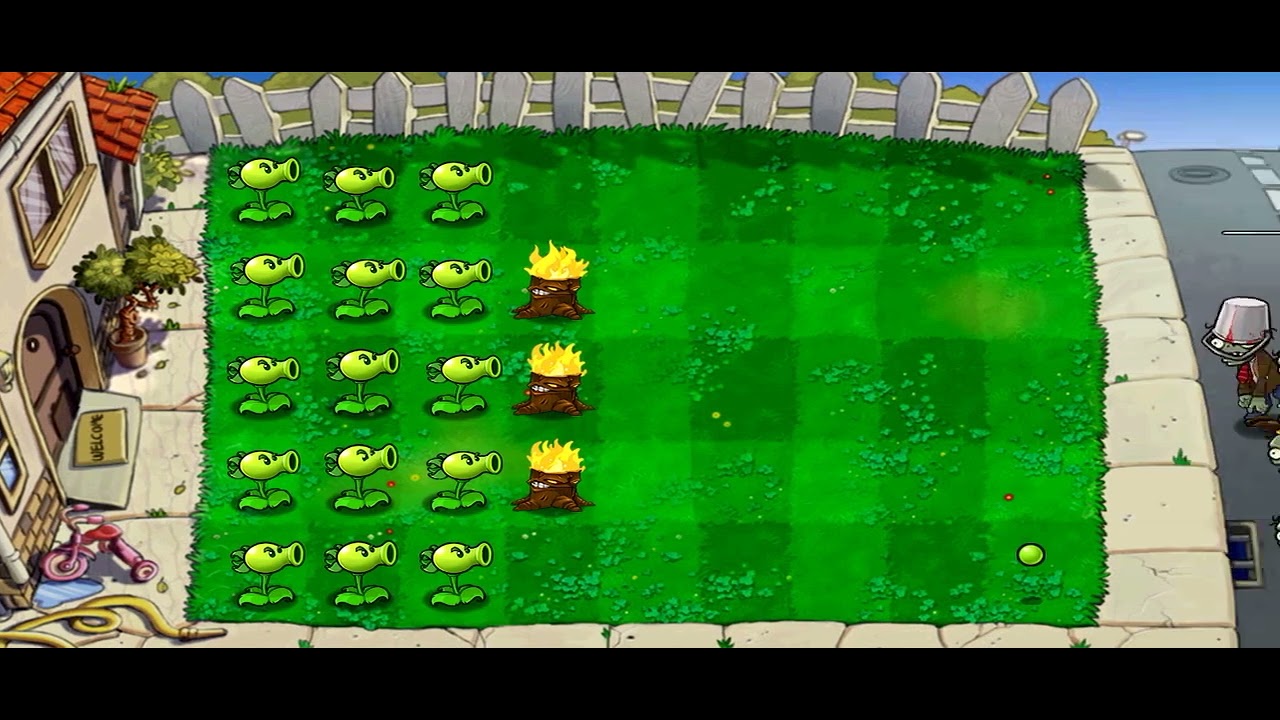 Totorial pvz 1 a huge wave of zombie is approaching! - YouTube