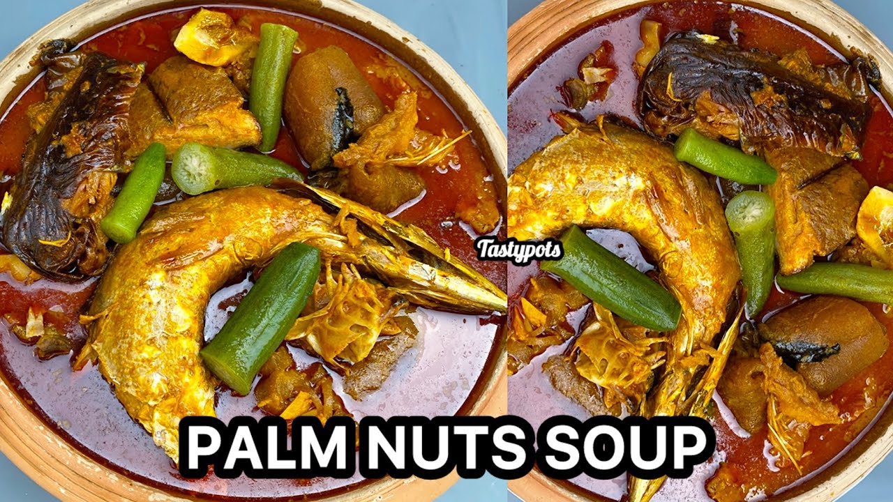 HOW TO COOK AUTHENTIC GHANAIAN PALM NUTS SOUP-GHANA ABENKWAN OR ...