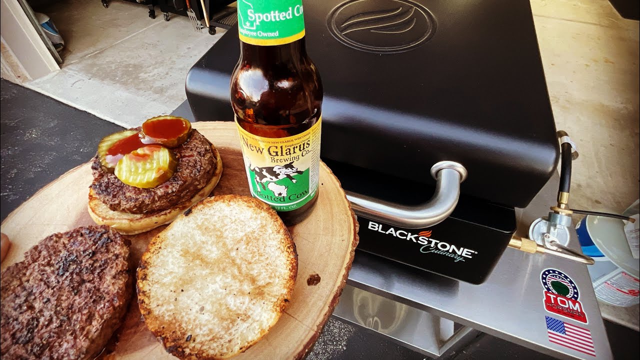 Beer Braised Burgers on The Blackstone Griddle! / Awesome! - YouTube