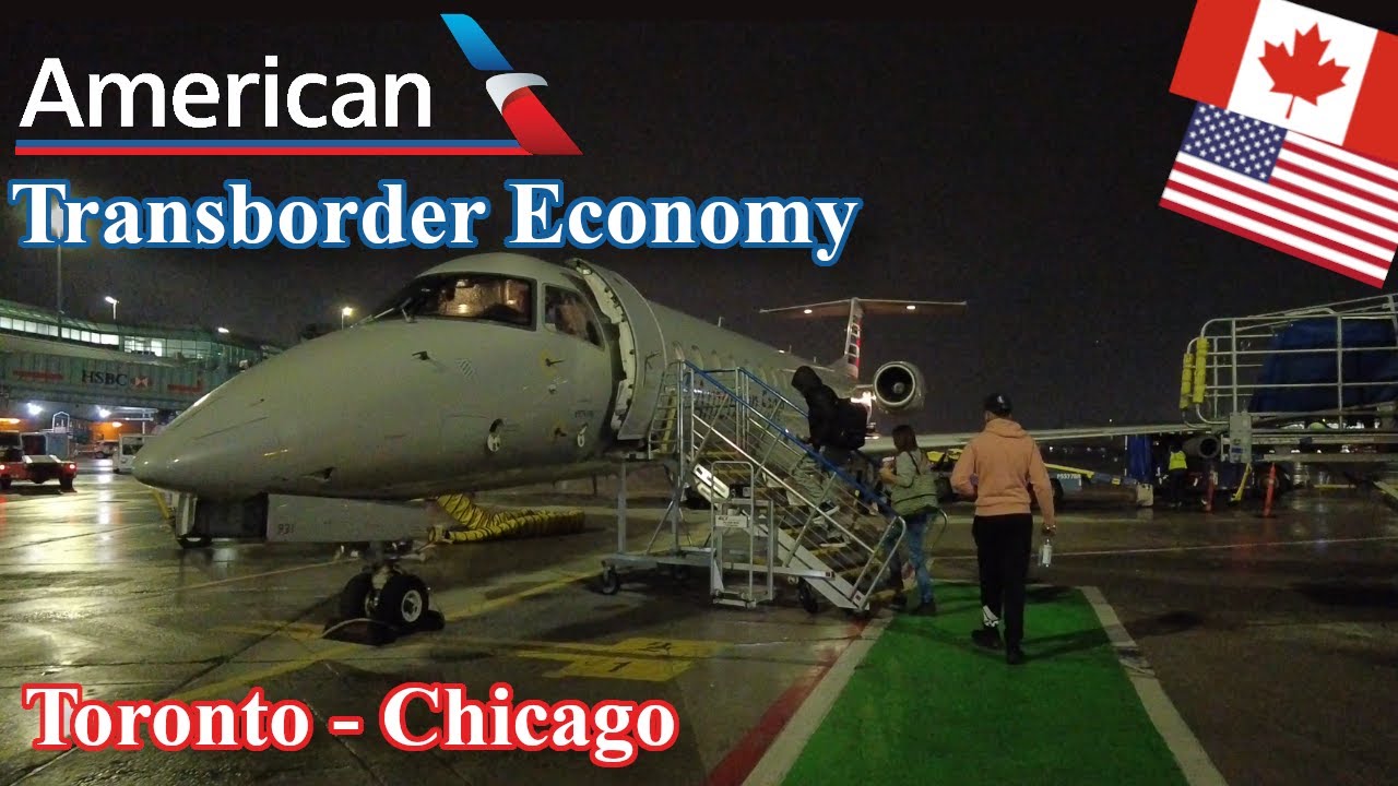 American Airlines | Transborder Economy | Toronto - Chicago | E145 - YouTube