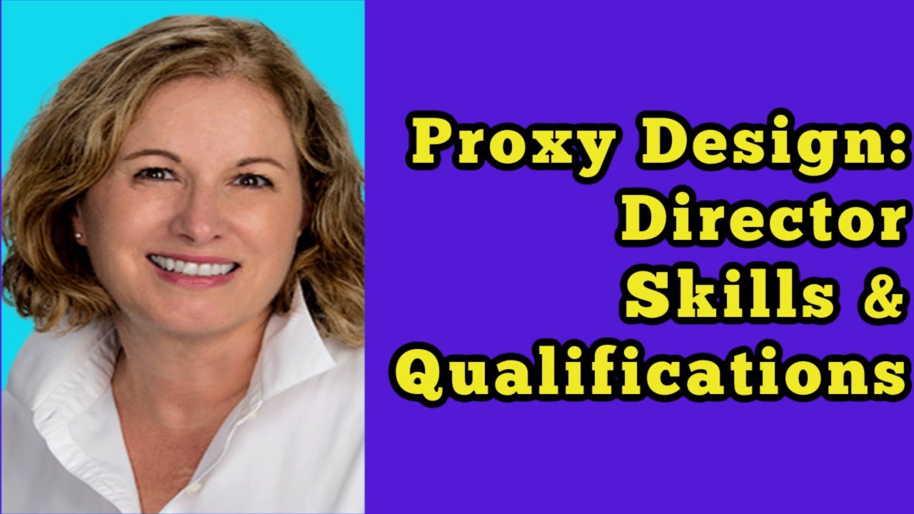 Proxy Design: Director Skills & Qualifications Matrix - YouTube