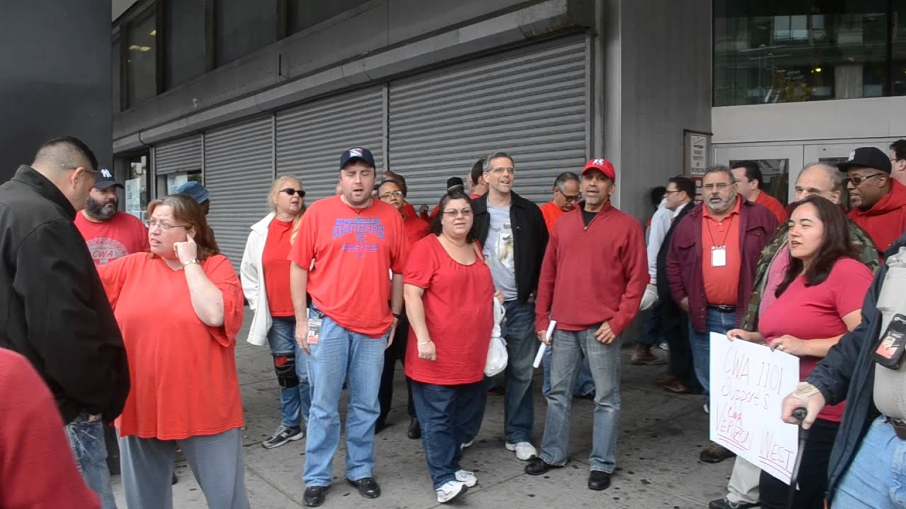 CWA 1101 Supports our CWA Brothers & Sisters in Verizon West - YouTube