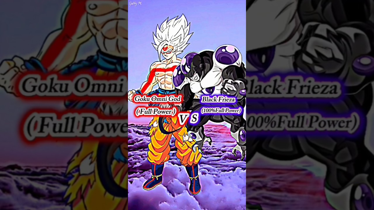 Goku super Saiyan omin god Full Power VS Black Frieza 100% Full Power ...