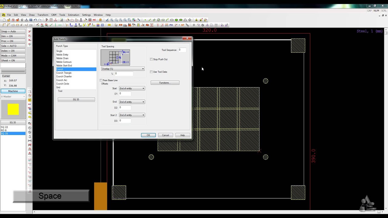 cncKad V12 Basic Punch - YouTube