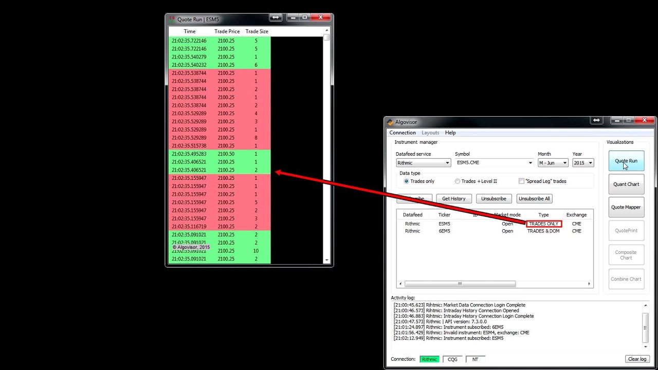 Rithmic connection guide - YouTube