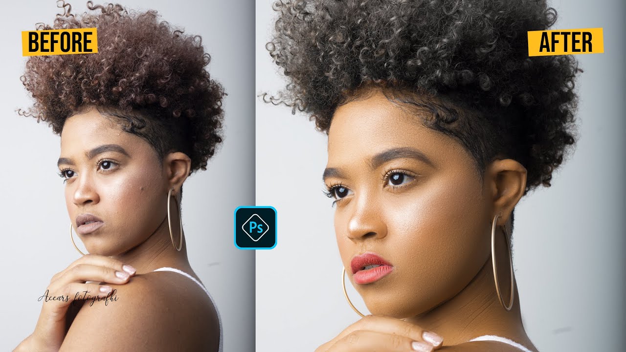 Portrait Retouching Tutorial in Photoshop: Frequency Separation, Hair ...