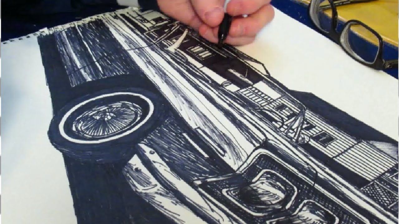 DRAWING A '63 CHEVY IMPALA CONVERTIBLE FROM MEMORY - DECEMBER 2019 ...