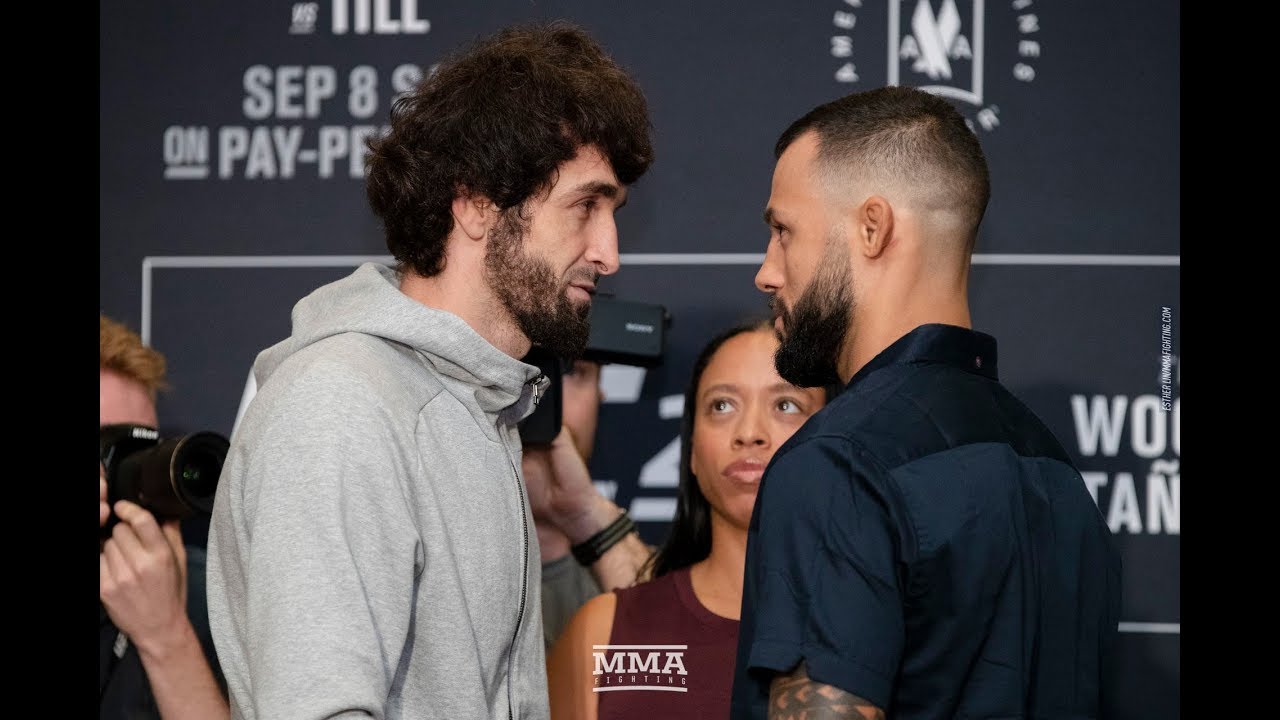 UFC 228: Zabit Magomedsharipov vs. Brandon Davis Media Day Staredown ...