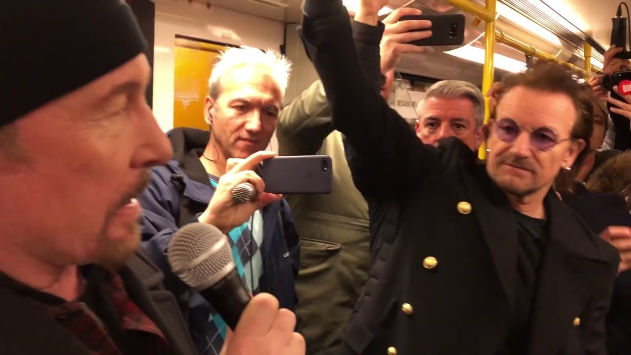 U2 in U2 - U2 Experience in Subway in Berlin - Interview - YouTube