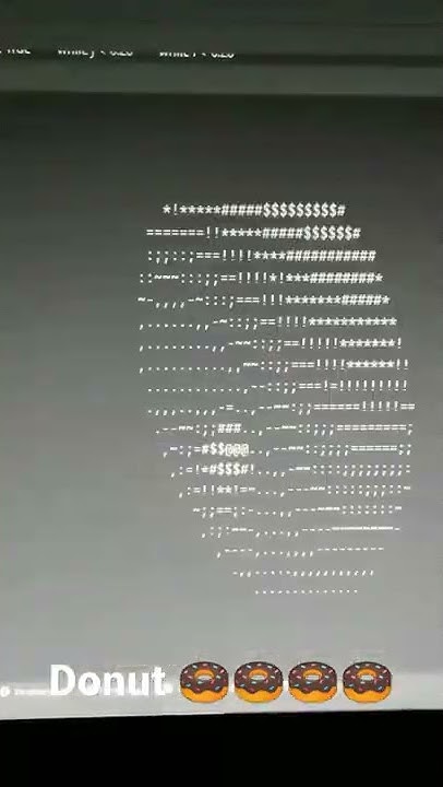 using python language make a donut 🍩 🍩 #donuts #python @dipeshgoyal99 ...