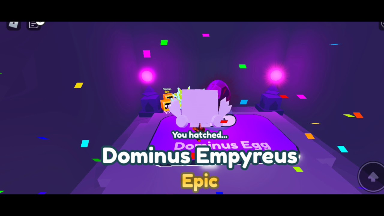 I did hatch dominus egg legendary domortuu pet simulator x roblox - YouTube