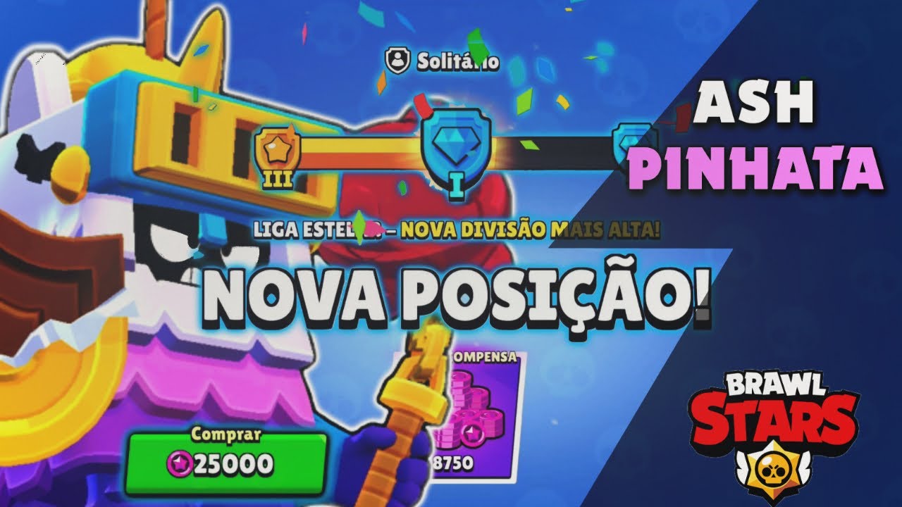 BRAWL STARS Liberando a skin do ASH PINHATA - LIGA ESTELAR - DIAMANTE I ...