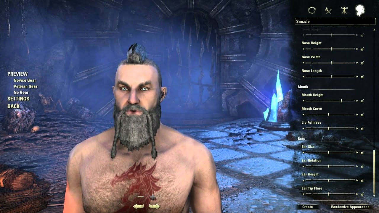 ESO-FULL Character Customization Ebonheart Pact Nord - YouTube