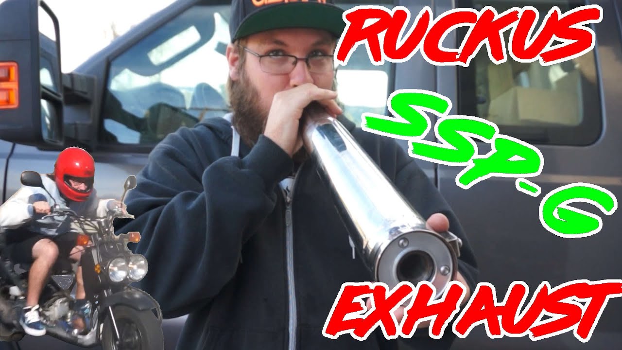 SSP-G Honda Ruckus Exhaust Sound Comparison and Install - YouTube