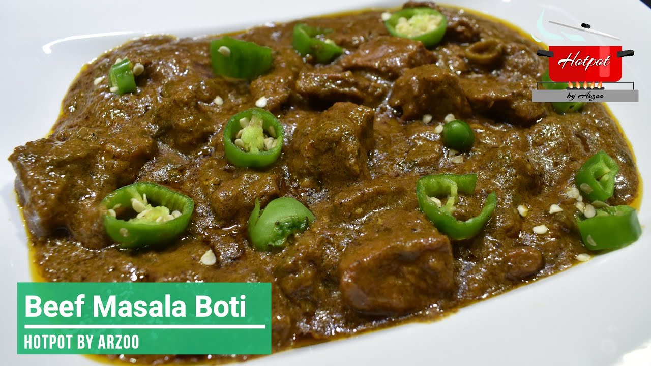 Beef Masala Boti Recipe | Hotpot by Arzoo - YouTube