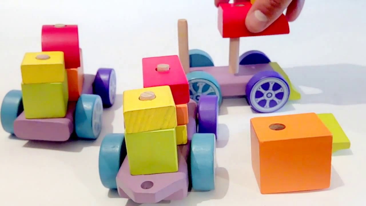 12923 Educational wooden train Rainbow express - YouTube