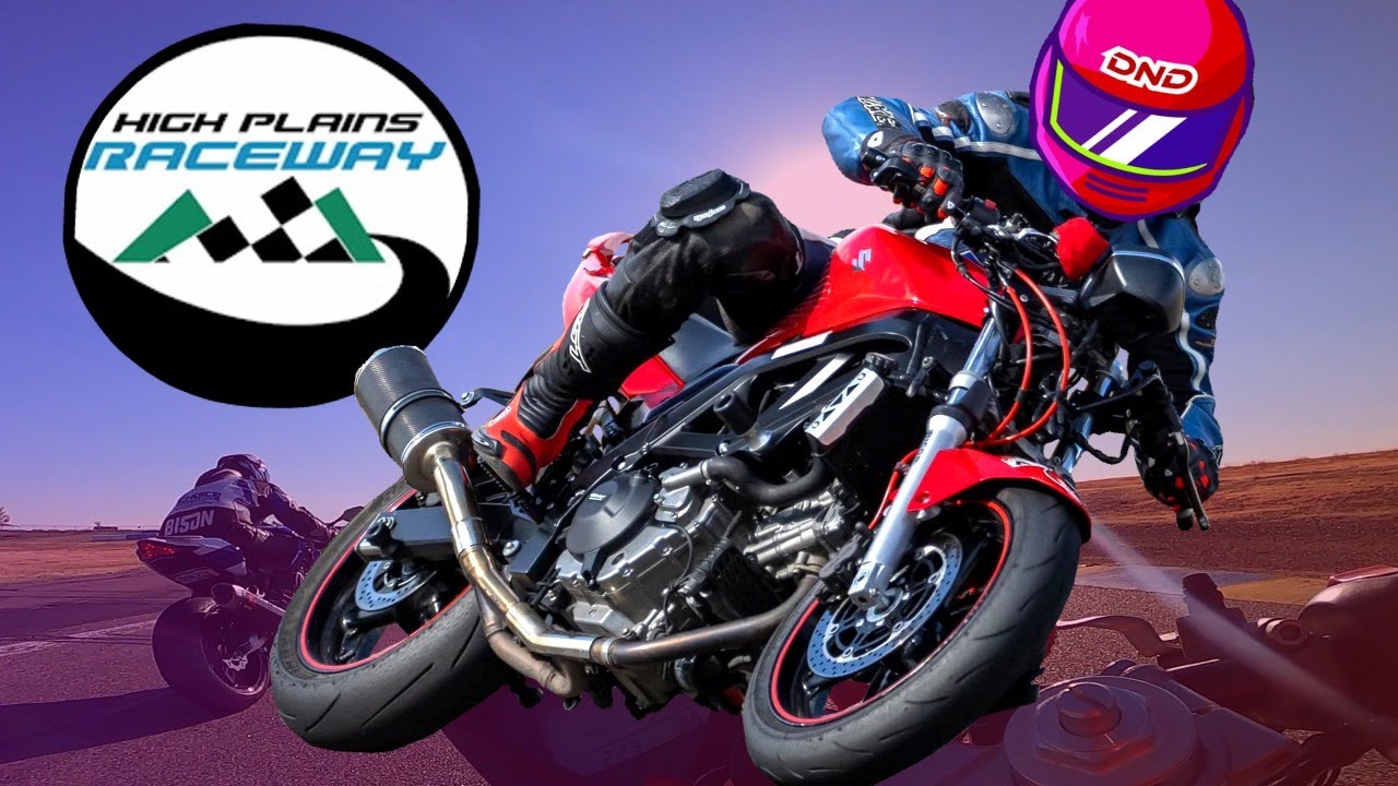Using All 69 Horsepower at High Plains Raceway - Suzuki SV650 - YouTube