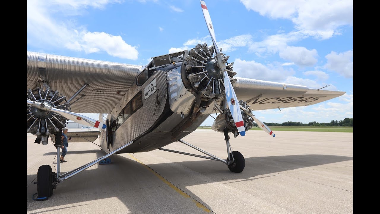 1928 Ford Tri Motor plane in Burlington - YouTube
