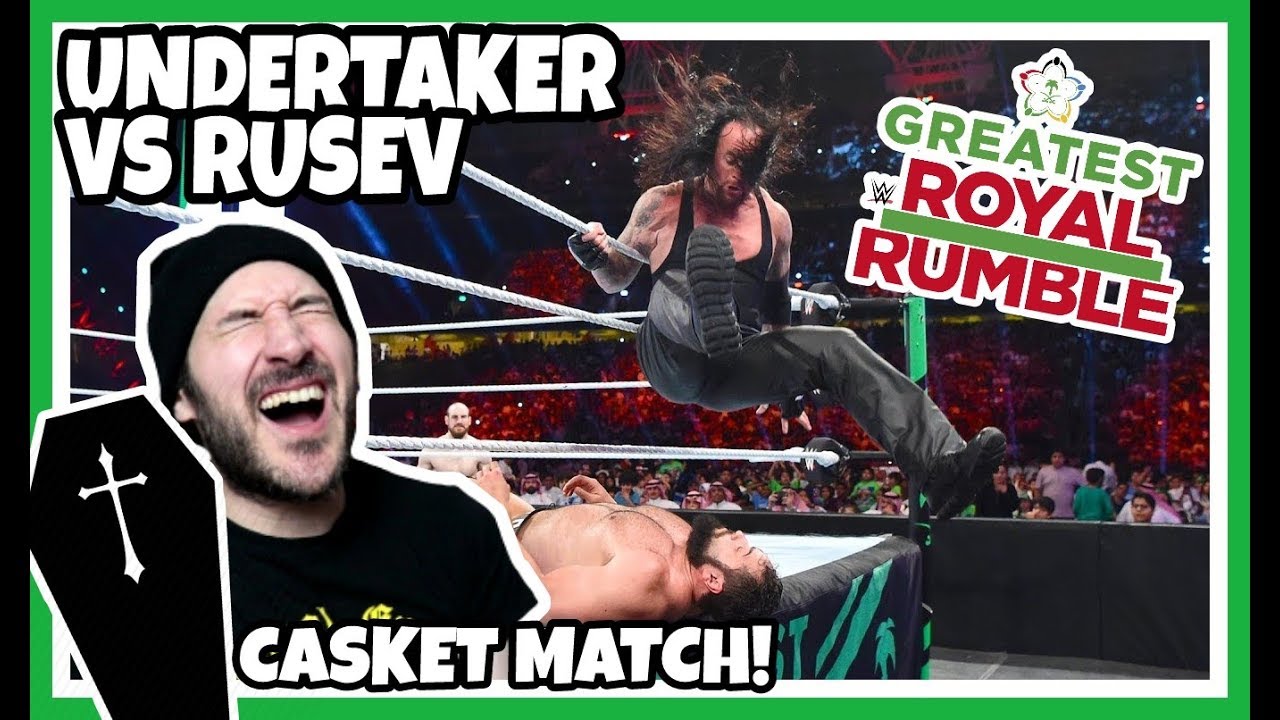 Reaction | UNDERTAKER VS RUSEV - CASKET MATCH - WWE GREATEST ROYAL ...