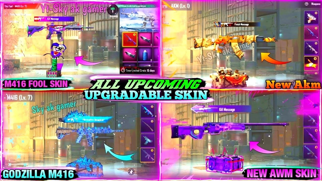 Pubg Lite New M416 Fool Skin leaks || new upcoming upgradable gun skin ...