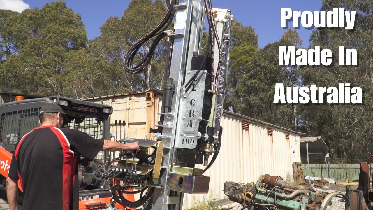 ELGRA Hydraulic Percussion Post Drivers - YouTube