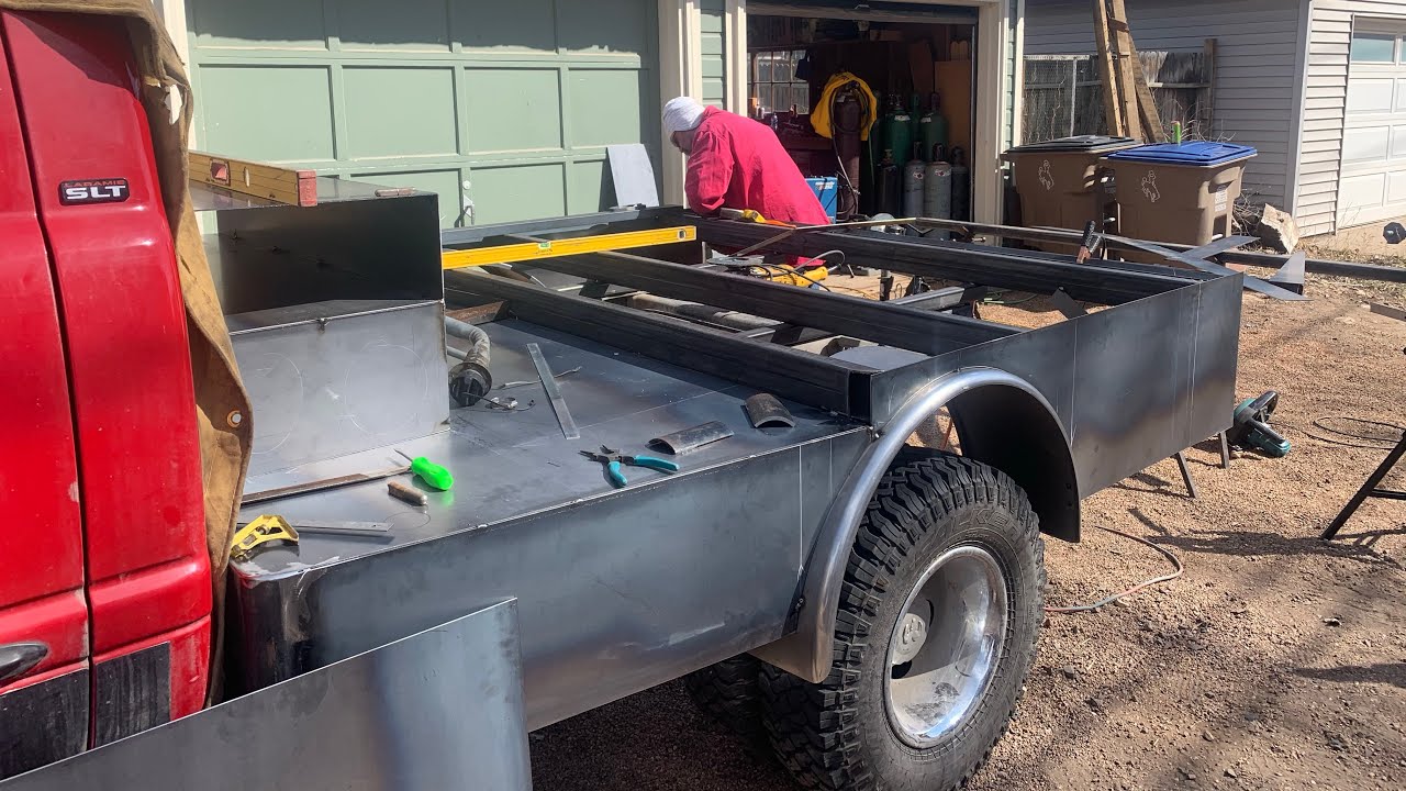 Pipeline Style Bed Build/ part 2 Skirting and Decking the Front - YouTube