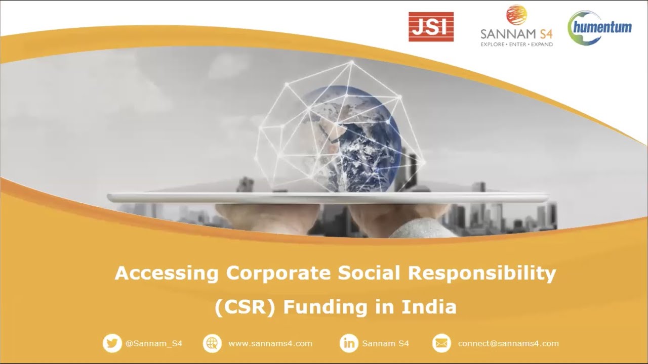 Accessing Corporate Social Responsibility (CSR) Funding in India - YouTube