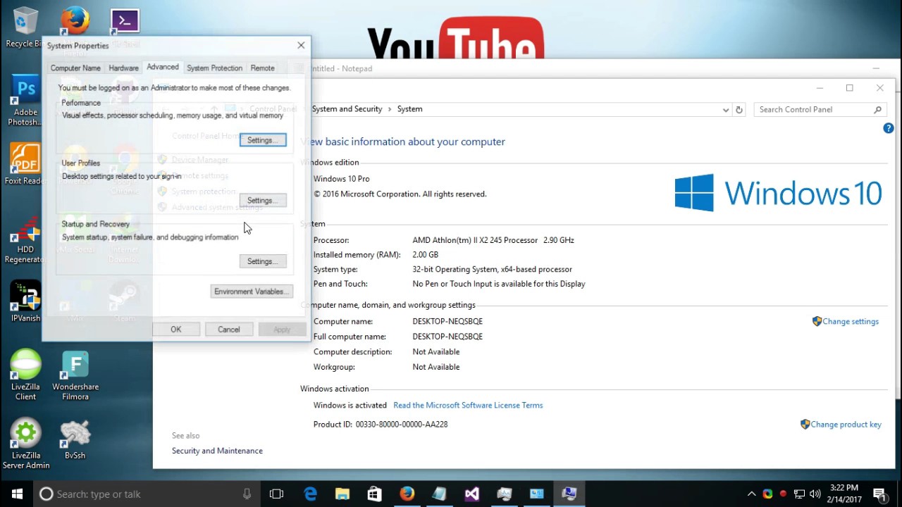 Cara Membuat Virtual Memory di Windows 10 - YouTube