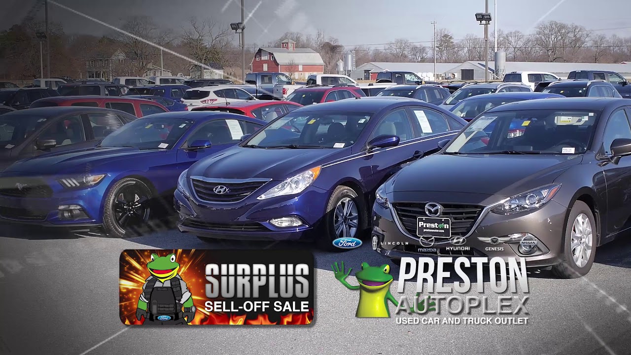 Surplus Sell-off Sale | Preston Autoplex of Maryland - YouTube