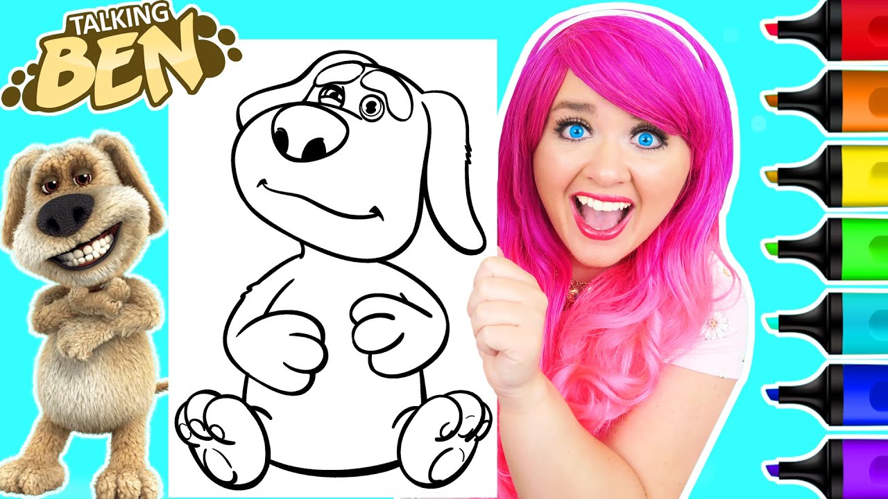 Coloring Talking Ben 🐶 - YouTube