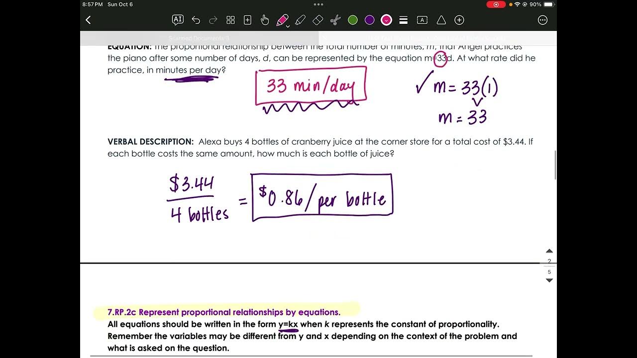 7.RP.2c STUDY GUIDE - YouTube