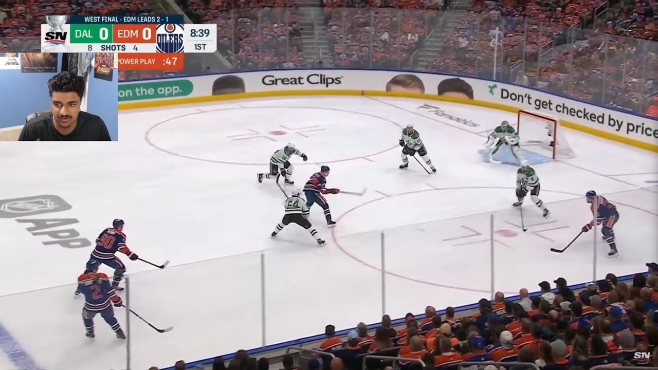 OILERS 3-1 LEAD REACTION | STARS vs OILERS GAME 4 WCF | FULL NHL ...