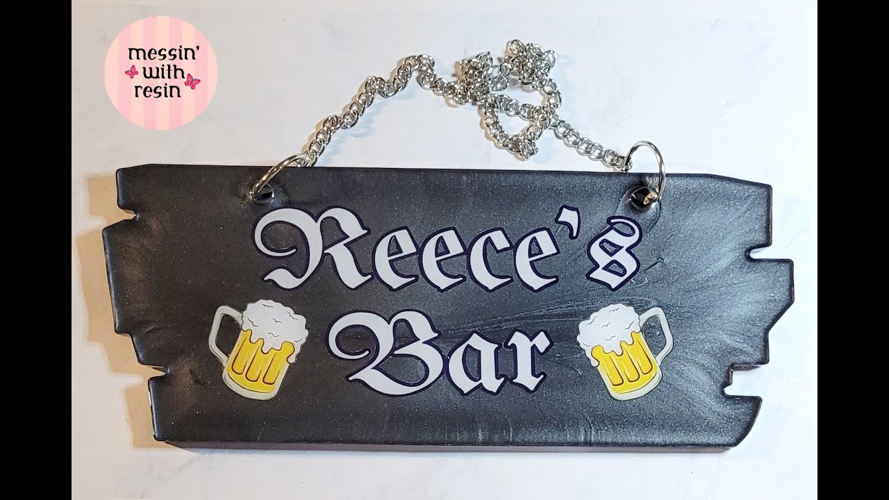 Making a Custom Resin Sign No Cricut - YouTube