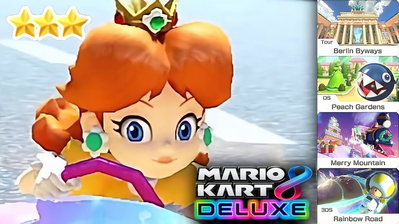 Mario Kart 8 Deluxe Daisy Gameplay Moon Cup 3 Stars - YouTube