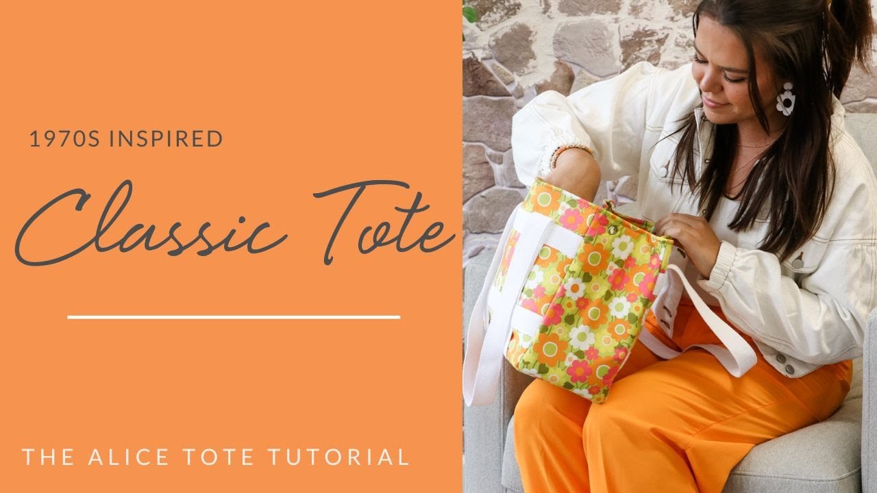 1970s Inspired Classic Tote featuring the Alice Pattern! - YouTube