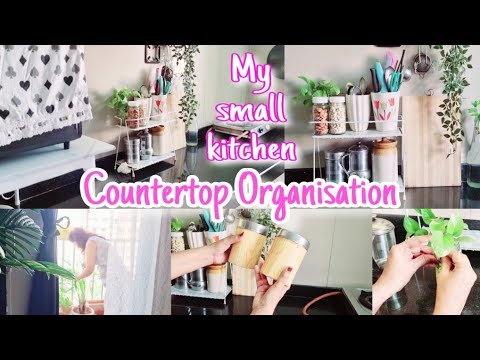 HOW I ORGANIZE MY SMALL KITCHEN COUNTERTOP |kitchen countertop ...