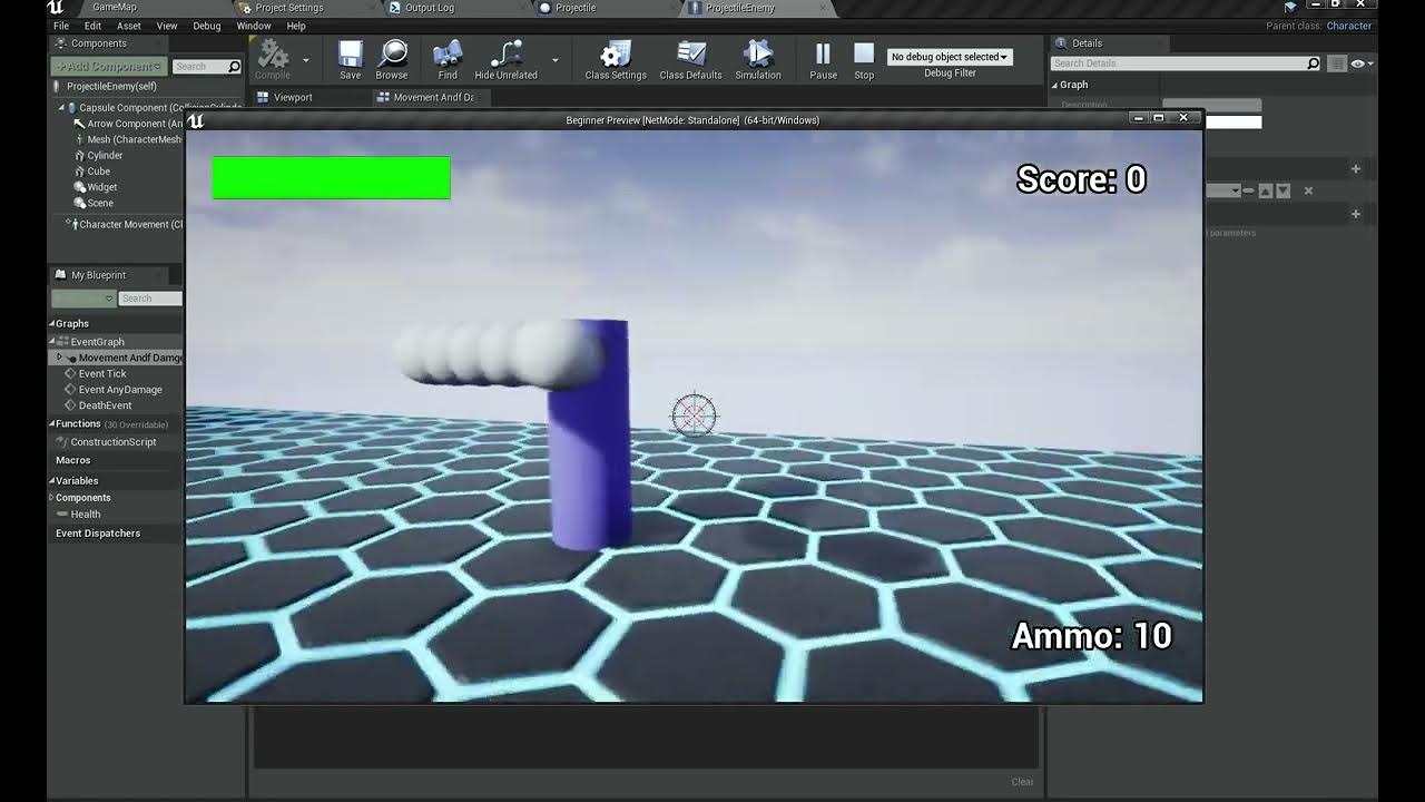 UE4 Beginner BONUS #3 - Projectile Enemy Part 2 - YouTube