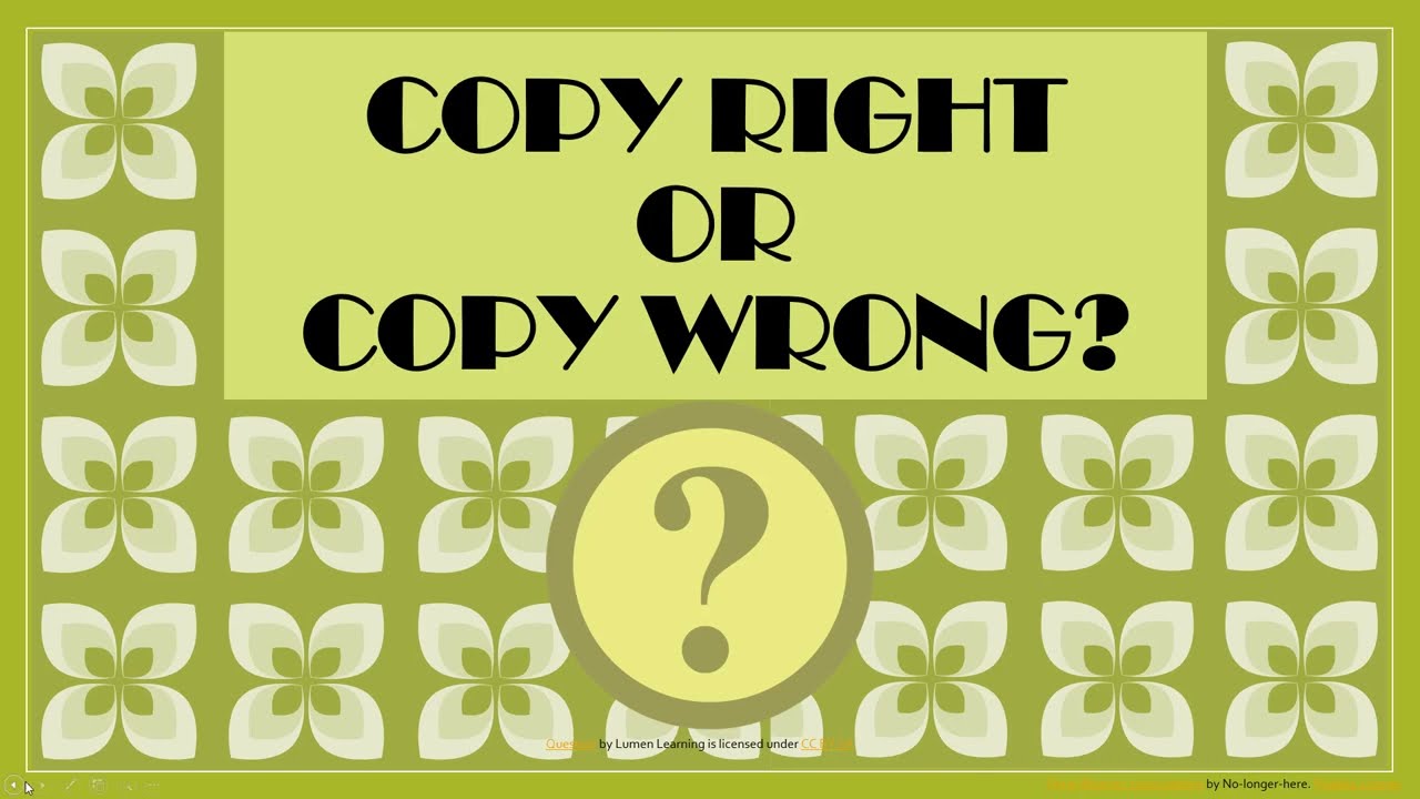 Copyright or Copywrong? A gameshow about copyright. - YouTube