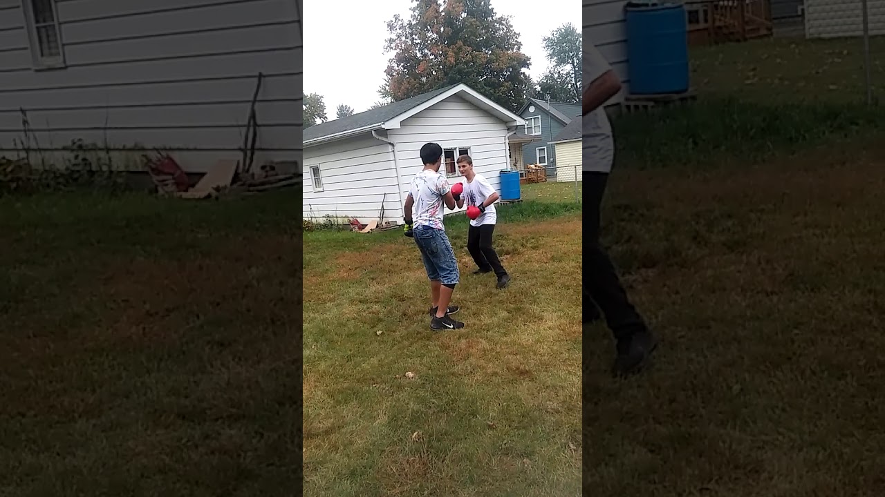 Backyard boxing - YouTube