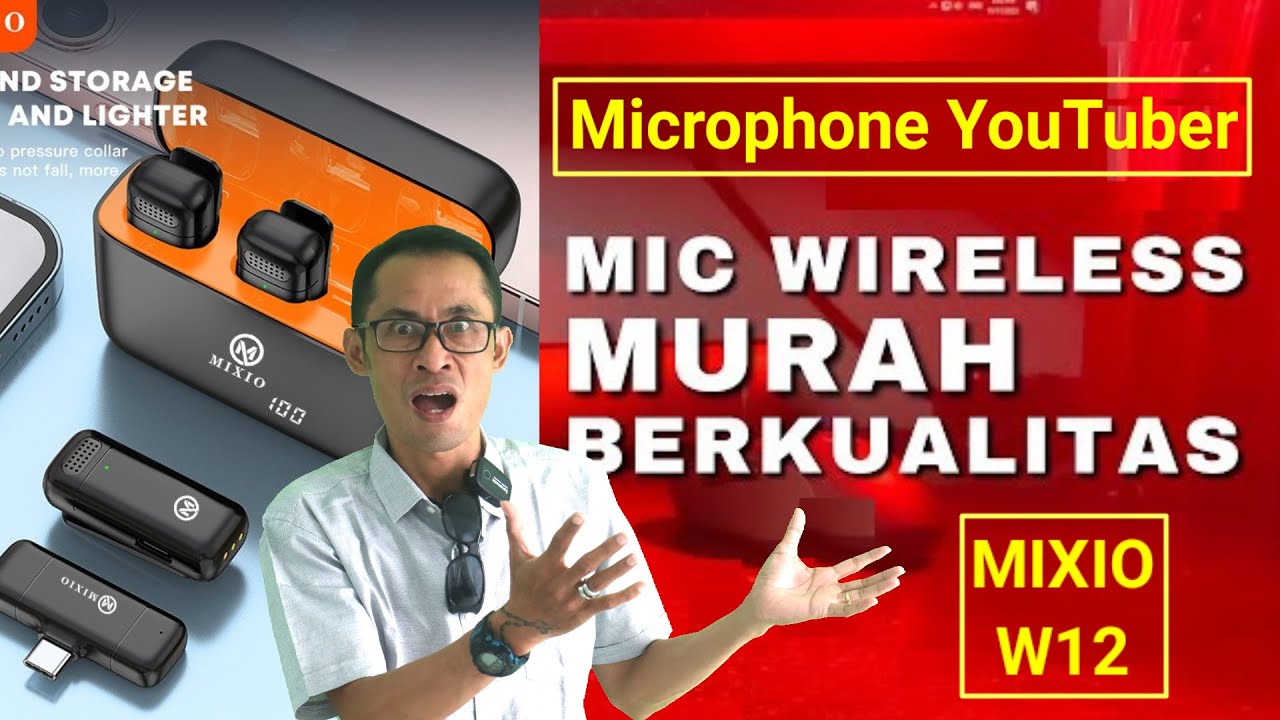 Mic Wireless Mixio W12 – Microphone Untuk Youtuber - YouTube