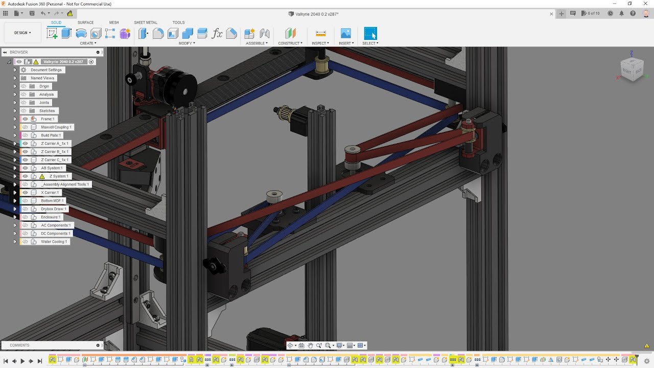 Valkyrie DIY 3d printer. First dry run at 1000mms - YouTube