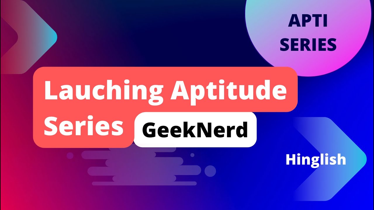 Ace the Test !!! Aptitude Series for Placement/GATE - YouTube