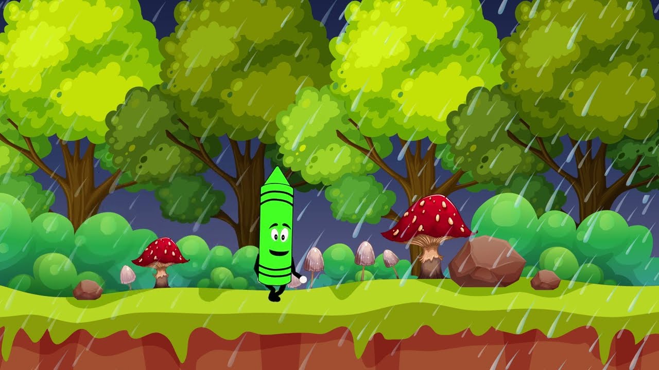 Green color rhyme | Color rhymes for kids | Nursery rhymes | Rhymes for ...