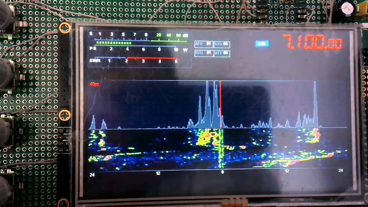 R6DAN STM32F407 WM8731 SRAM+ DMA+ FSMC+ RA8875 Панорама и водопад - YouTube