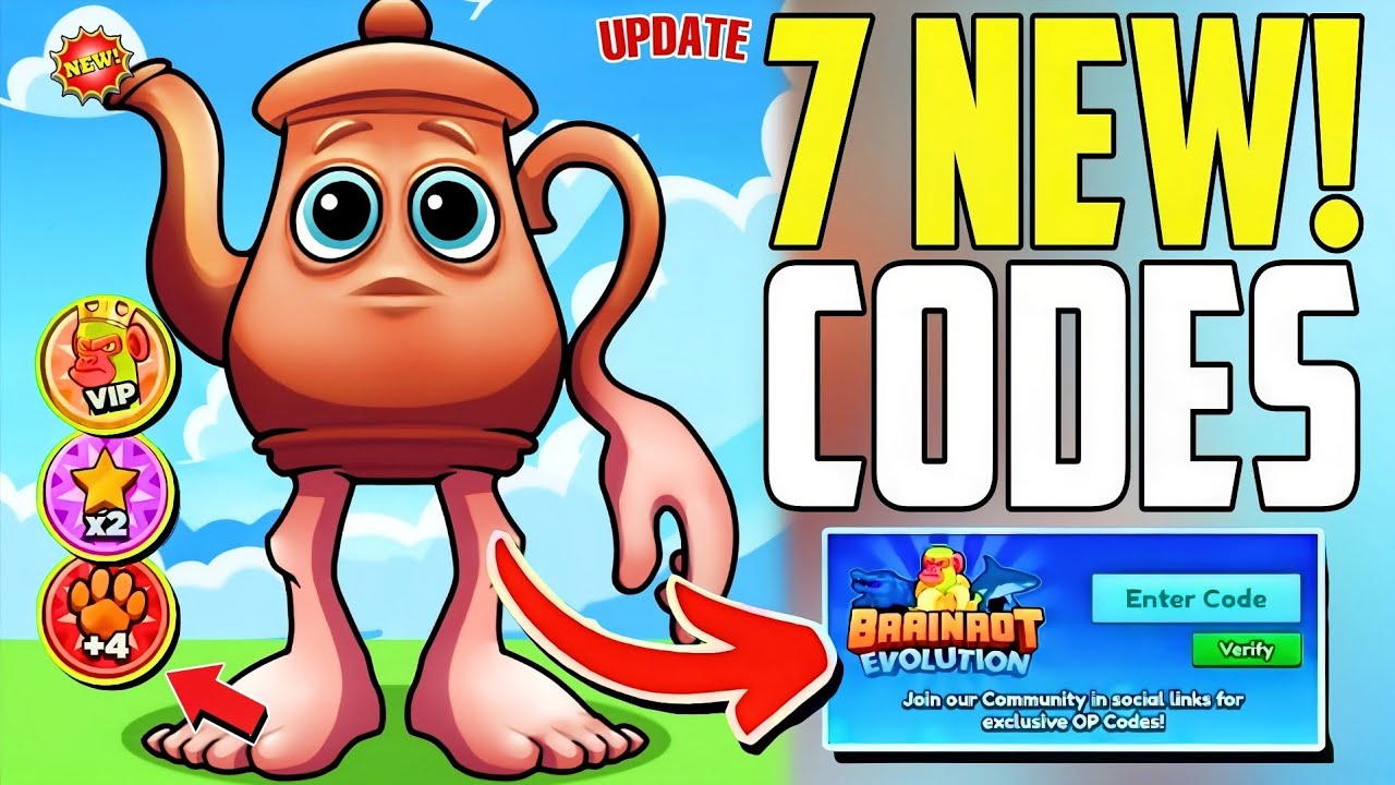 ⚠️UPDATE-8!!💥[CODE]⚠️ BRAINROT EVOLUTION ROBLOX CODES 2025! BRAINROT ...