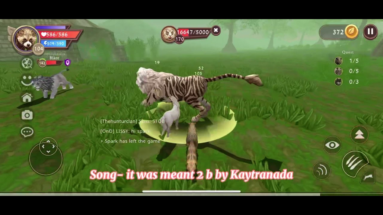 Beating Tigon King as a raccoon....! Wildcraft Jungle boss - YouTube