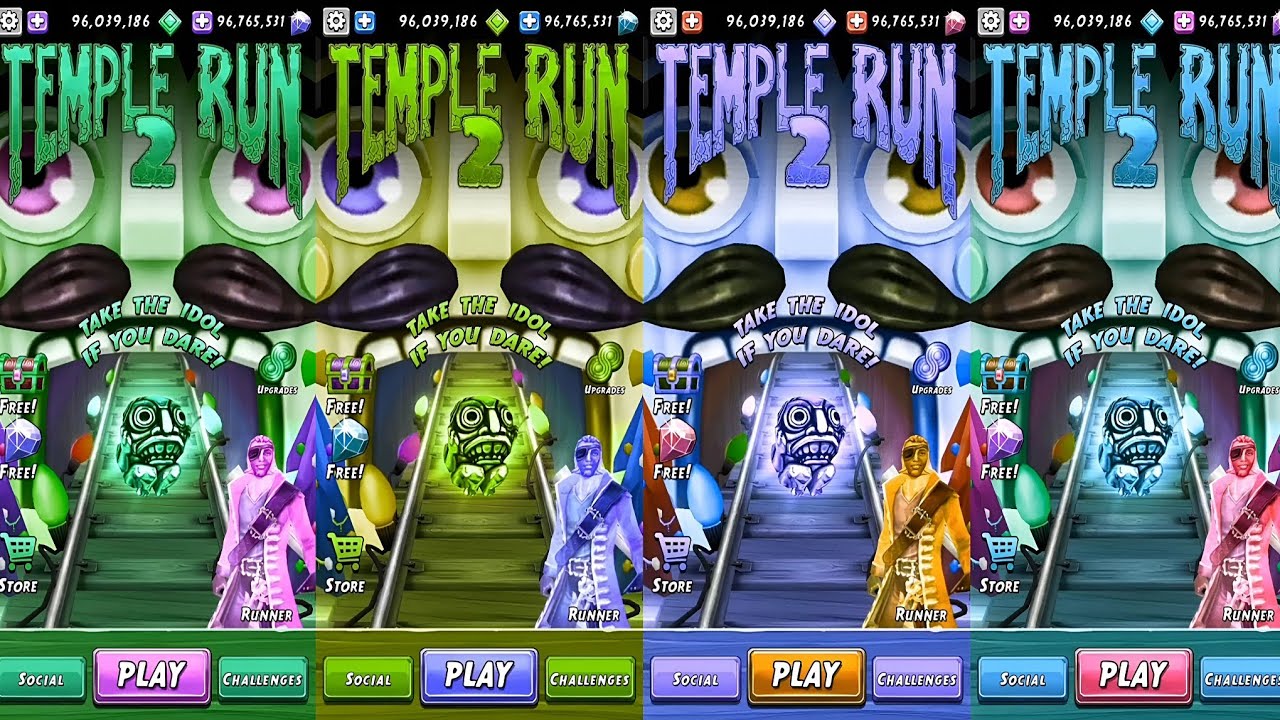Temple Run 2 Winter Toyland Map Colour Challenge - YouTube