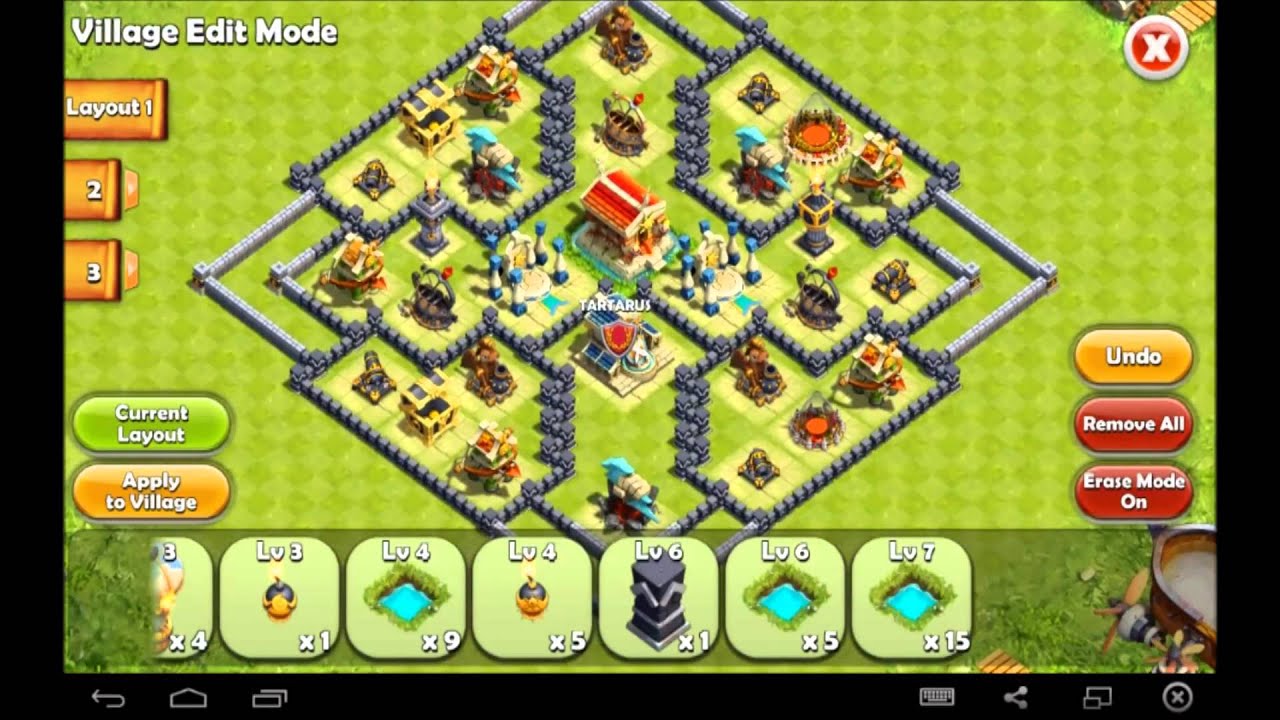 Hero Sky Town Hall (Level 8) War Base Design - The Core - YouTube