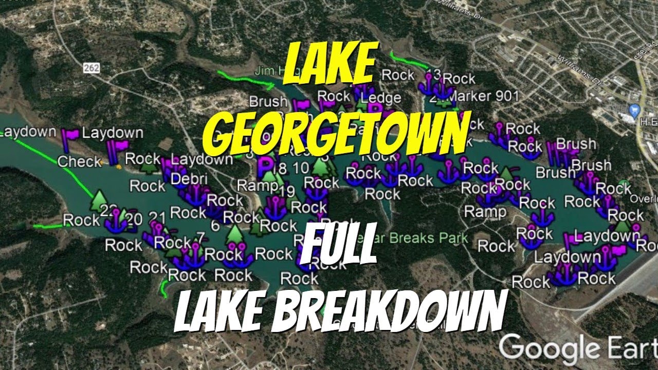 Lake Georgetown - Full Lake Breakdown - FIND THE BASS FAST!! - YouTube