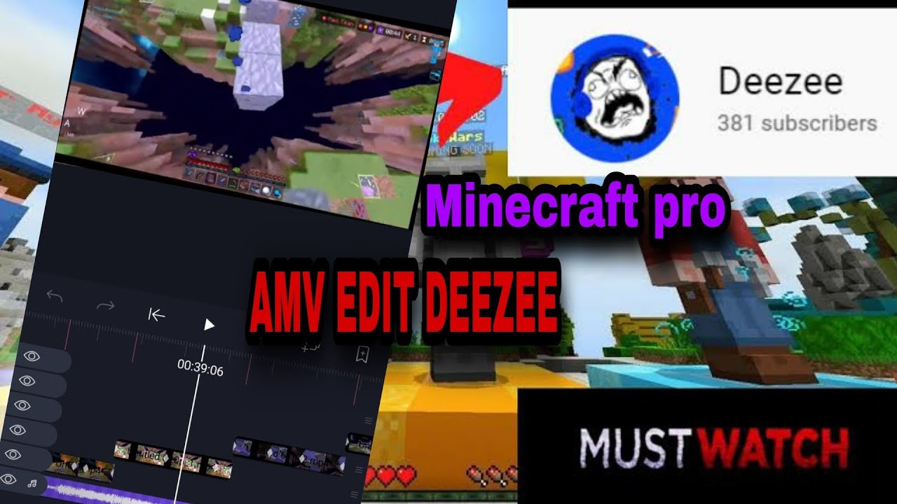 Minecraft bedrock pro Deezee AMV edit (Alight Motion)!! - YouTube
